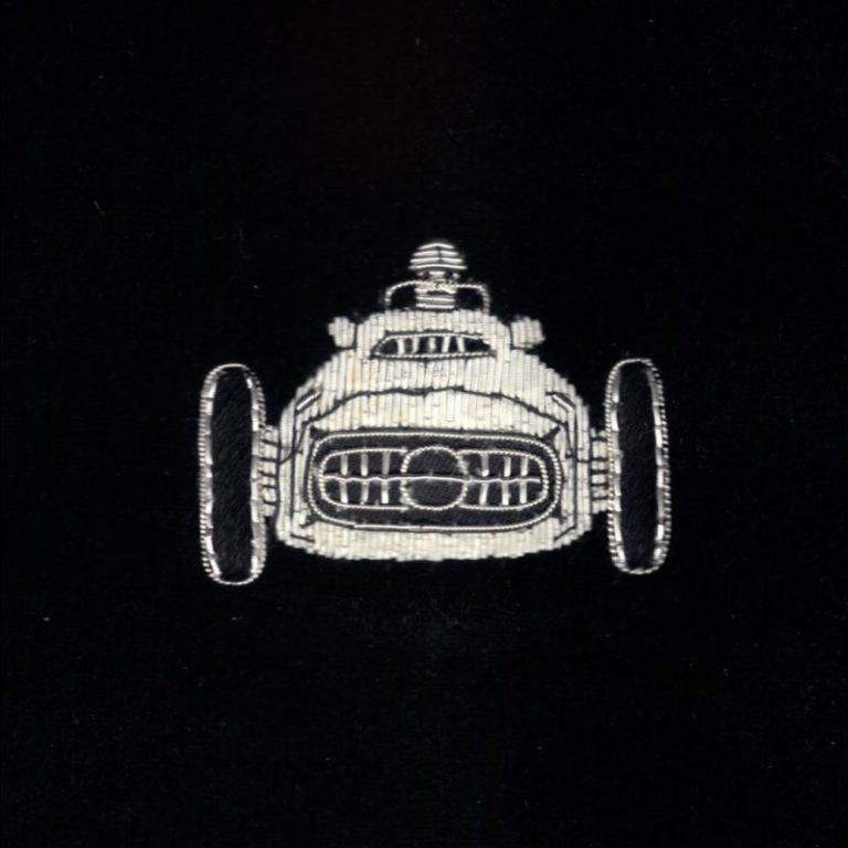 Mens Embroidered Velvet Albert Slippers - Broadland Slippers