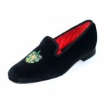 Mens Family Crest Velvet Albert Slipper - Broadland Slippers